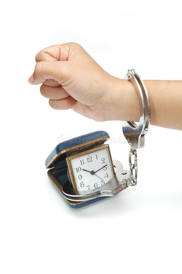 Time in handcuffs stock image. Image of numeral, imagination - 25588823
