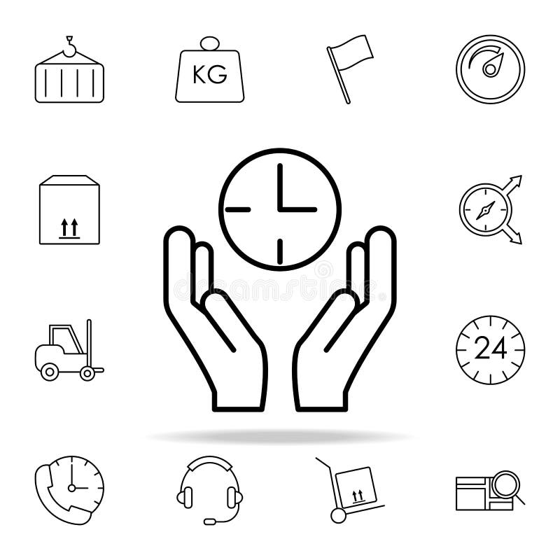Time Hands Icon. Logistics Icons Universal Set for Web and Mobile Stock ...