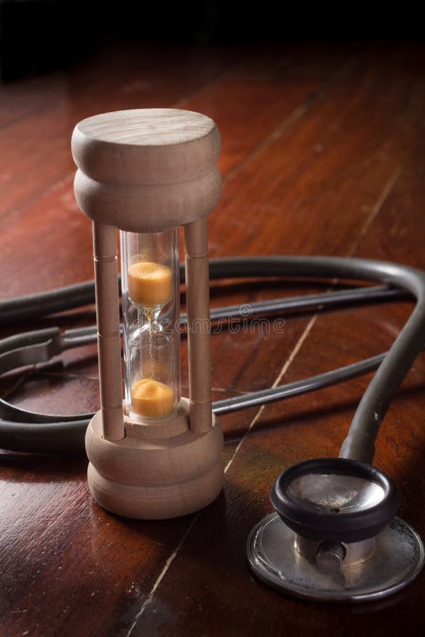 Time for Health,stethoscope with Hourglass Stock Image - Image of ...