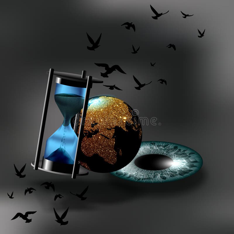 Time Hourglass World Global Sustainability Issues Many Problems and ...