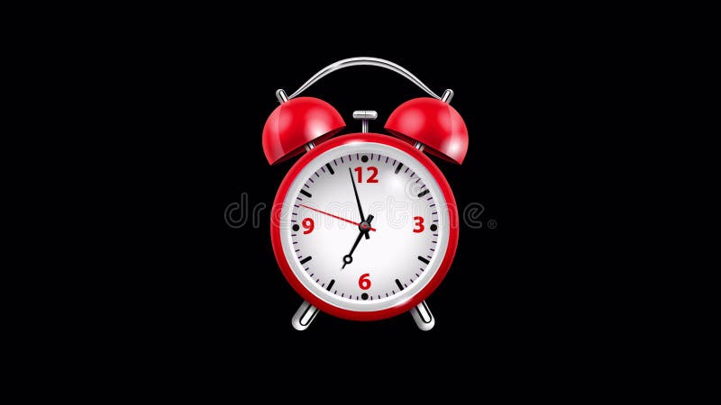 Time 07:00 Hours Alarm Clock on a Transparent Background Stock Video ...