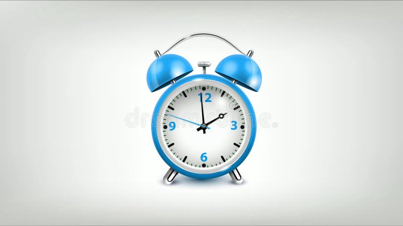 Time 02:00 Hours Blue Alarm Clock Stock Footage - Video of cartoon ...