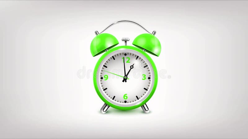 Time 01:00 Hours Green Alarm Clock Stock Video - Video of ...
