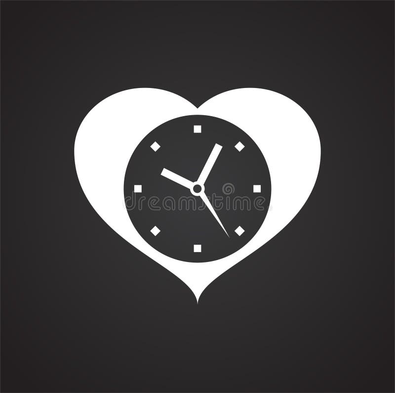 Time Icon on Black Background for Graphic and Web Design, Modern Simple ...