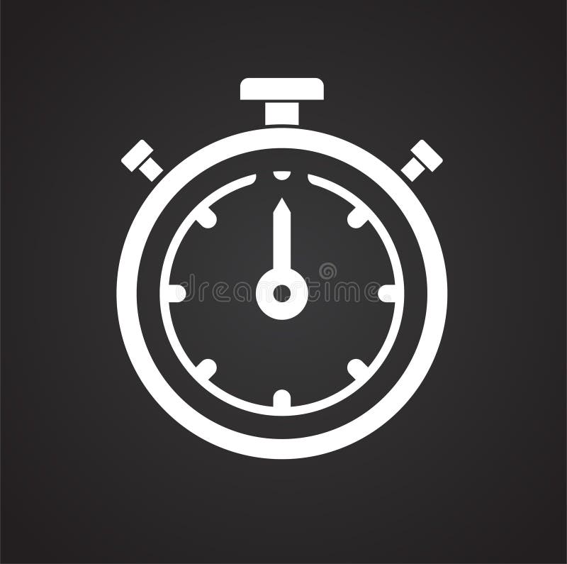 Time Icon on Black Background for Graphic and Web Design, Modern Simple ...