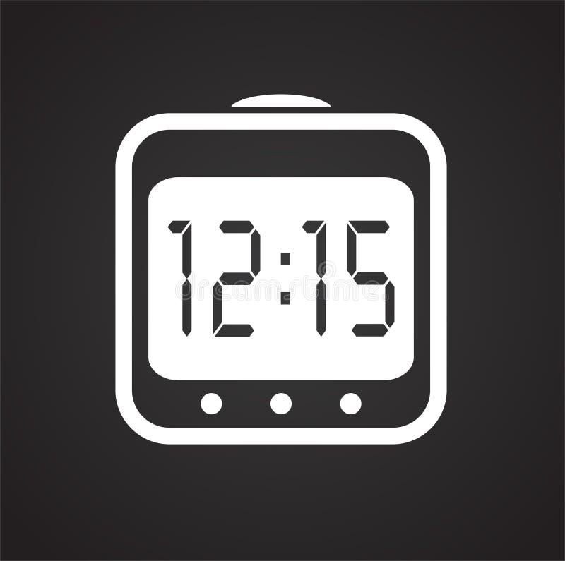 Time Icon on Black Background for Graphic and Web Design, Modern Simple ...