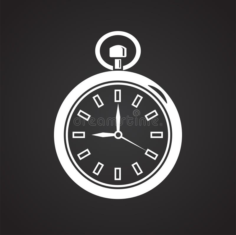 Time Icon on Black Background for Graphic and Web Design, Modern Simple ...