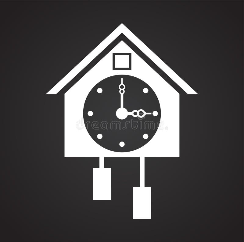 Time Icon on Black Background for Graphic and Web Design, Modern Simple ...