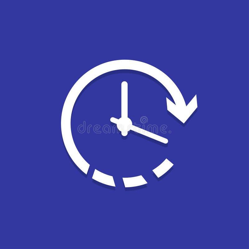Time Icon. Clock with Arrow Stock Vector - Illustration of deadline ...