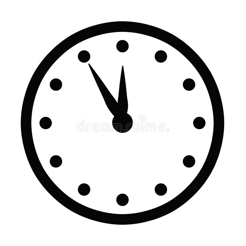 Clock Icon for Web. Time with Minutes Illustration Stock Illustration ...