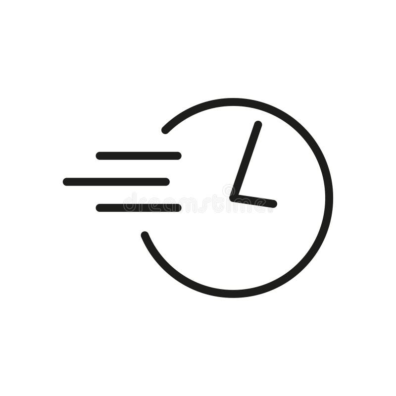 Speed Clock Icons. Fast Time Symbol. Black Vector Illustration. Time ...