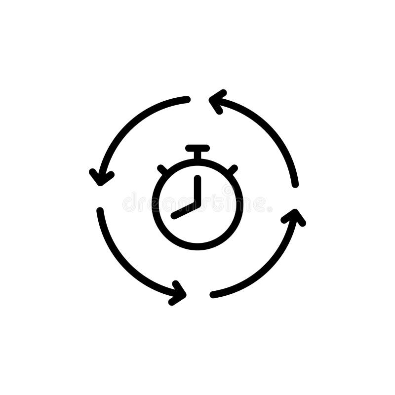 Time Icon, Clock Icon Vector Stock Vector - Illustration of graphic ...