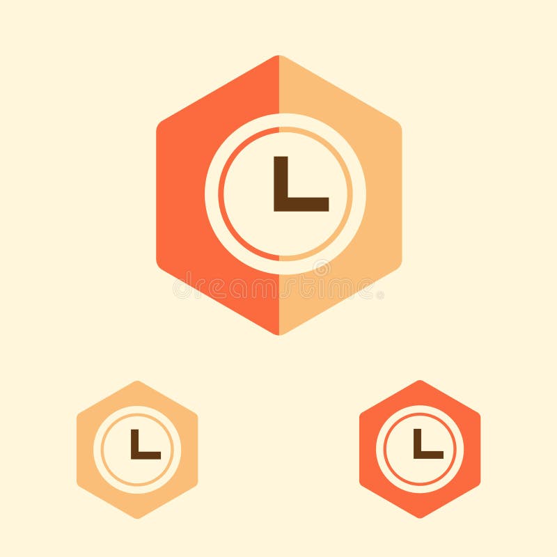 Time Icon in Flat Design Style. Vector Icon Button Stock Vector ...