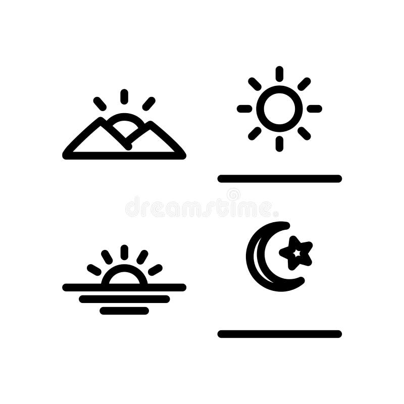 Morning Noon Evening Icon Stock Illustrations – 160 Morning Noon ...