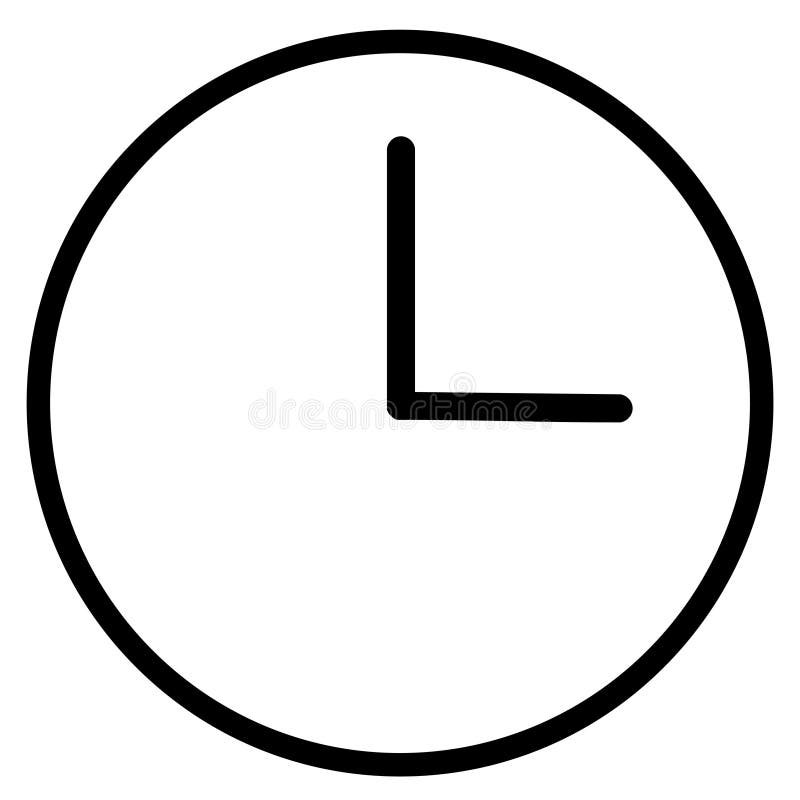 Time Icon Isolated on White Background Stock Illustration ...