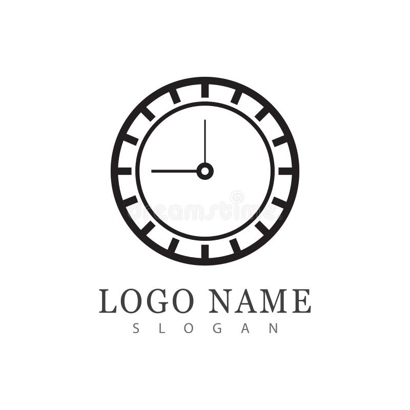 Time Icon Logo Vector in Flat Design Stock Vector - Illustration of ...