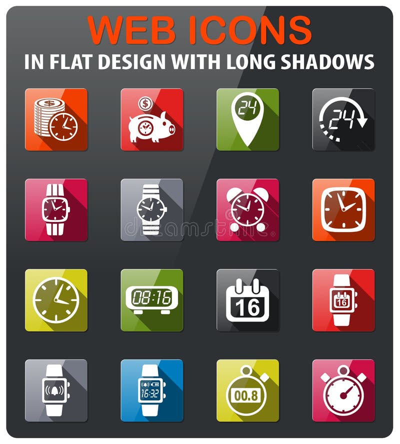 Time icon set stock illustration. Illustration of group - 88422047