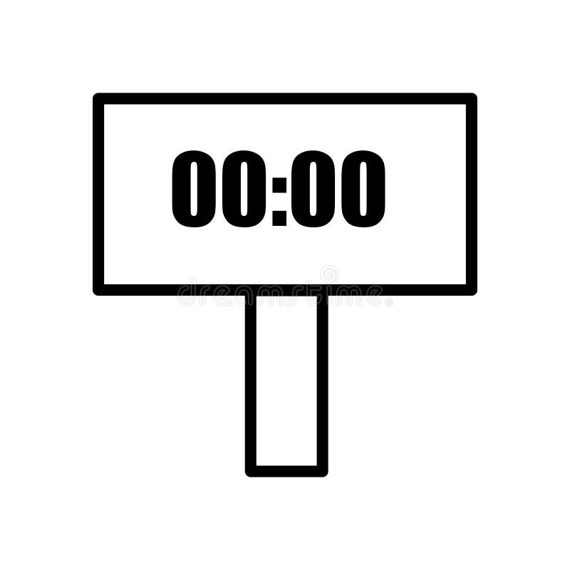 Time Icon Vector Isolated on White Background, Time Sign , Line and ...