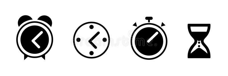 Time icons set. Clock icon stock vector. Illustration of invitation ...