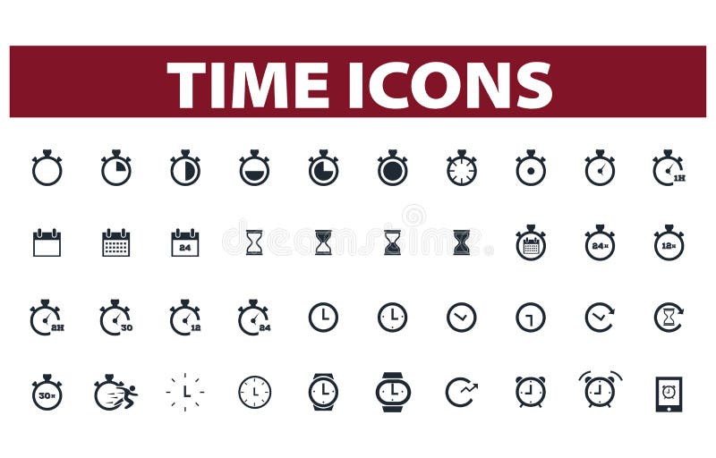 Time icons stock illustration. Illustration of minute - 167626967