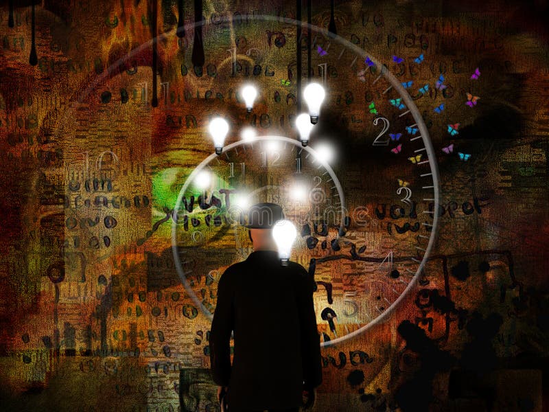 Time and Ideas stock illustration. Illustration of dark - 153822466