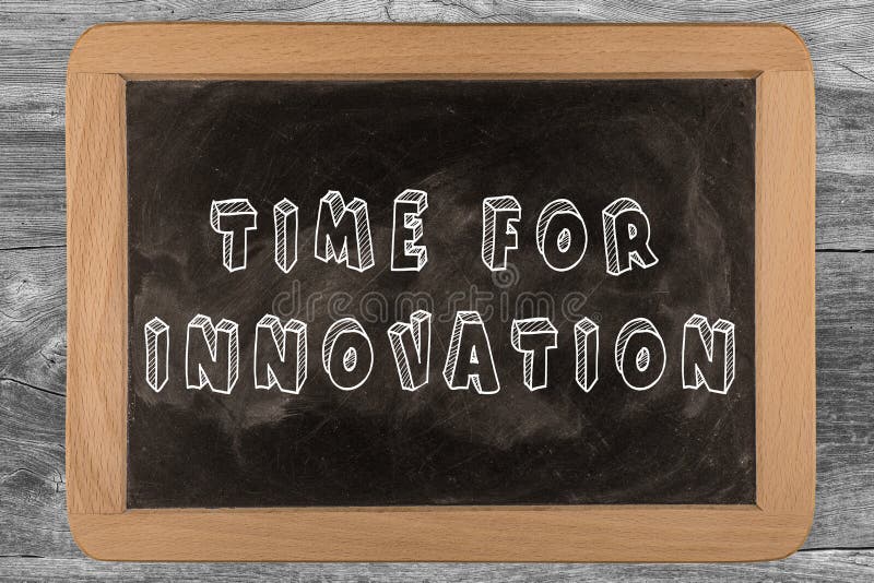 Time for Innovation Chalkboard with Outlined Text Stock Image - Image ...