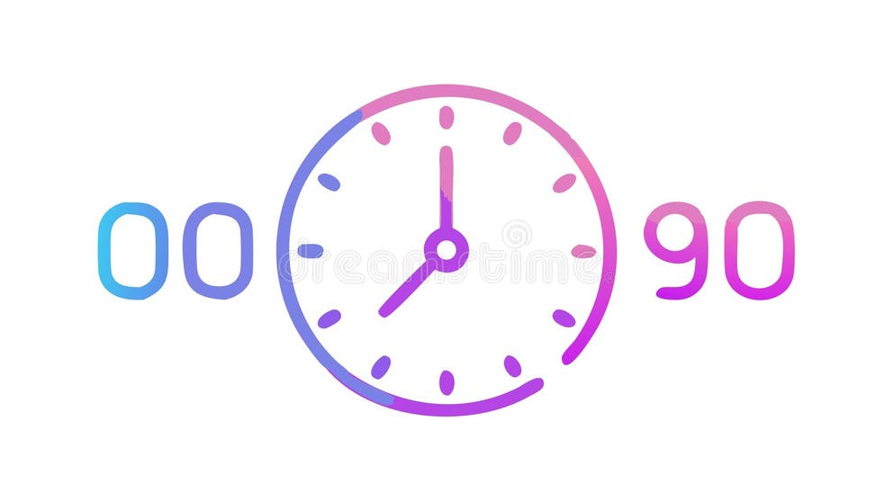 Time Interval Clock Icon for Duration and Progress Measurement, Vector Design Generative AI ...