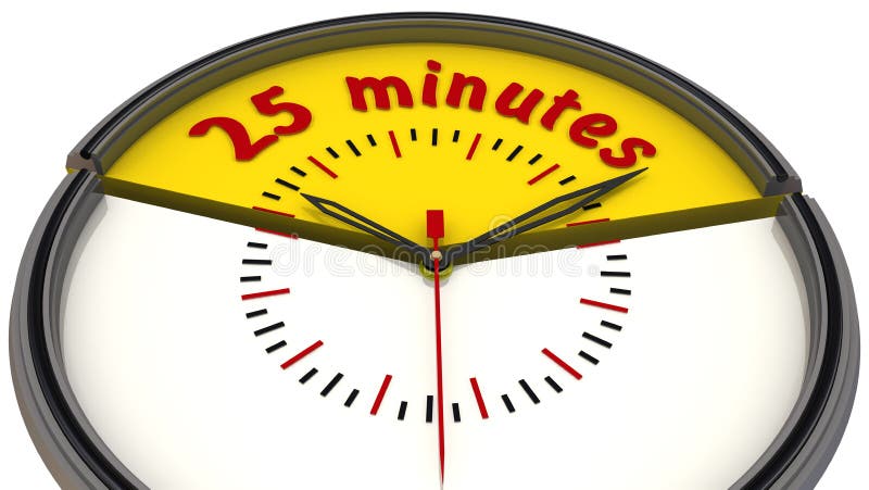 20 - Twenty Minutes Clock Symbol Isolated Stock Illustration ...