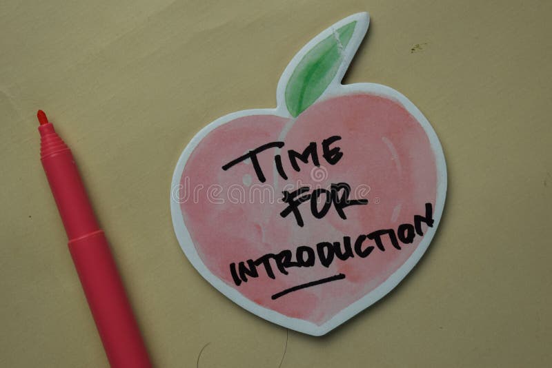 Time for Introductions Write on Sticky Notes Isolated on Office Desk ...