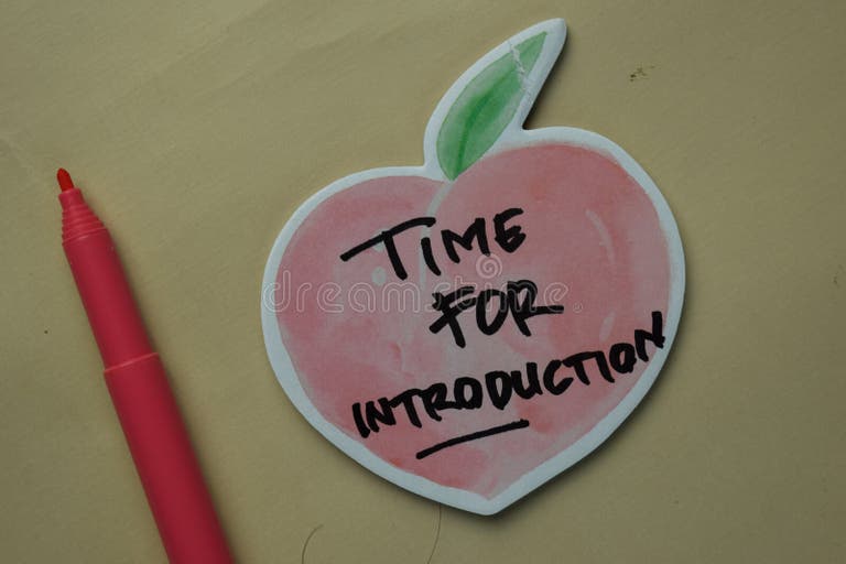 Time for Introductions Write on Sticky Notes Isolated on Office Desk ...