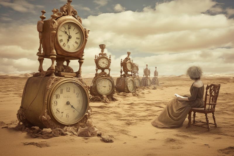 Time. an Irreversible Current Flowing in only One Direction, from Past ...