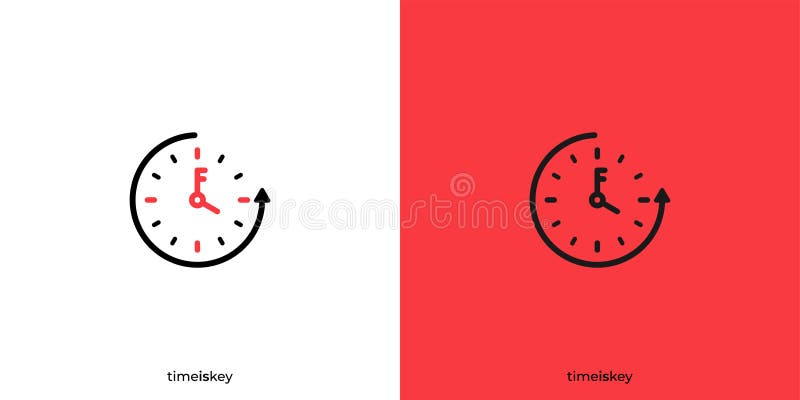 Time Key Logo. Clock and Key with Minimalist Style Stock Vector ...