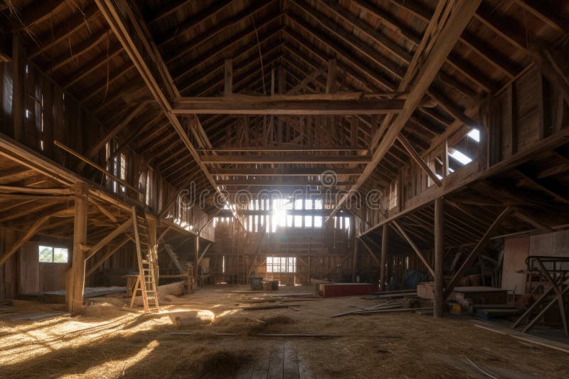 Time-lapse of Barn Restoration Process Stock Image - Image of barn ...