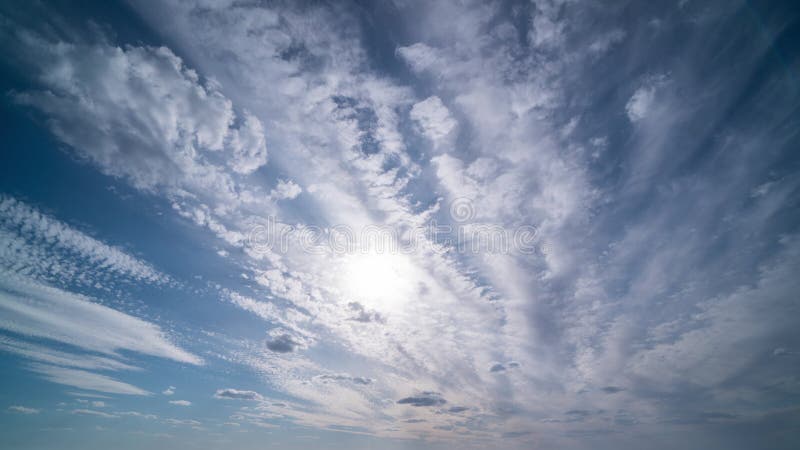 Time Lapse of Beautiful Multi-layer Clouds, Video Loop, 4k Stock ...