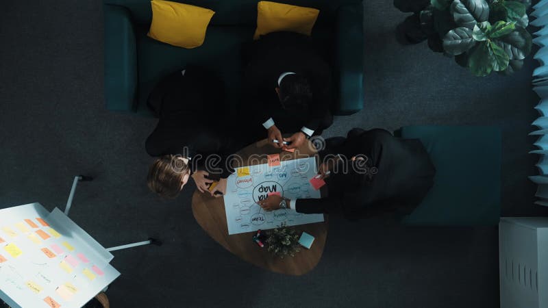 Time Lapse of Business People Present Idea while Using Mind Map ...