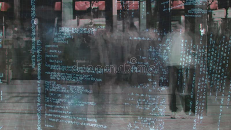 Codes and busy road. stock footage. Video of computer - 145043688