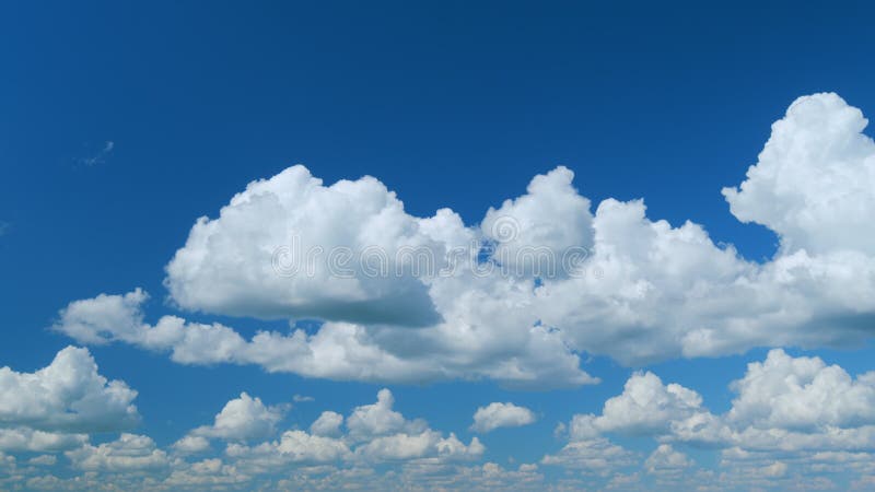 Clouds Move in the Blue Sky. Running Clouds Against the Blue Sky. Time ...