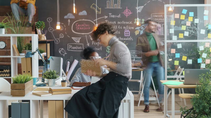 Time Lapse of Diverse Group of Businesspeople Working in Creative ...