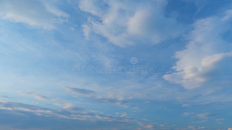 Dynamic Cloud Time-lapse from Calm Blue Skies To Cloudy. Puffy Fluffy ...