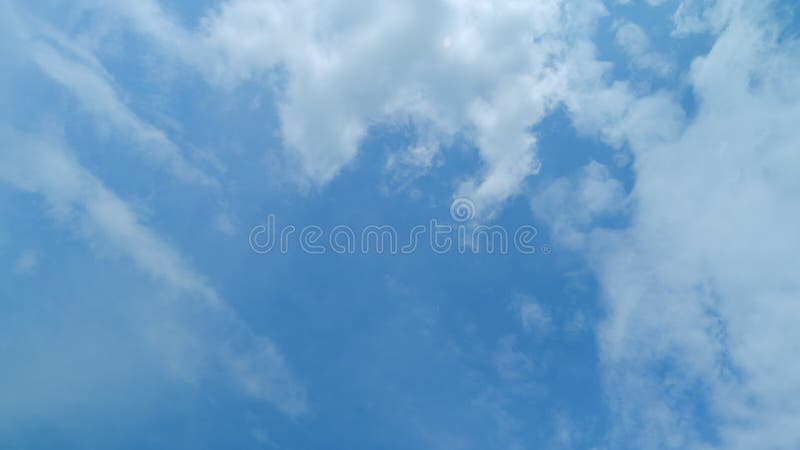 Dynamic Cloud Time-lapse from Calm Blue Skies To Cloudy. Puffy Fluffy ...