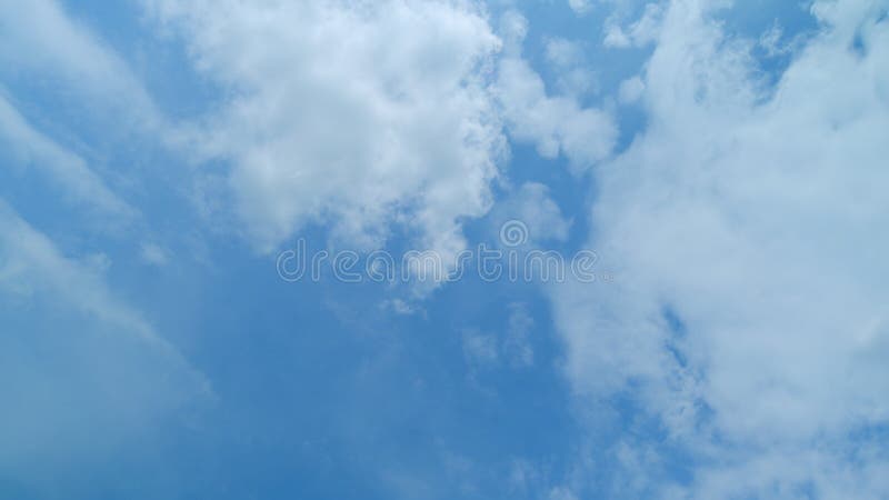 Dynamic Cloud Time-lapse from Calm Blue Skies To Cloudy. Puffy Fluffy ...