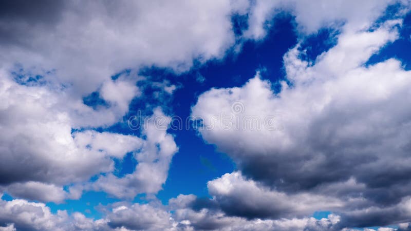 Dramatic Sky with Fast-Moving Cumulus Clouds Time Lapse Stock Footage ...