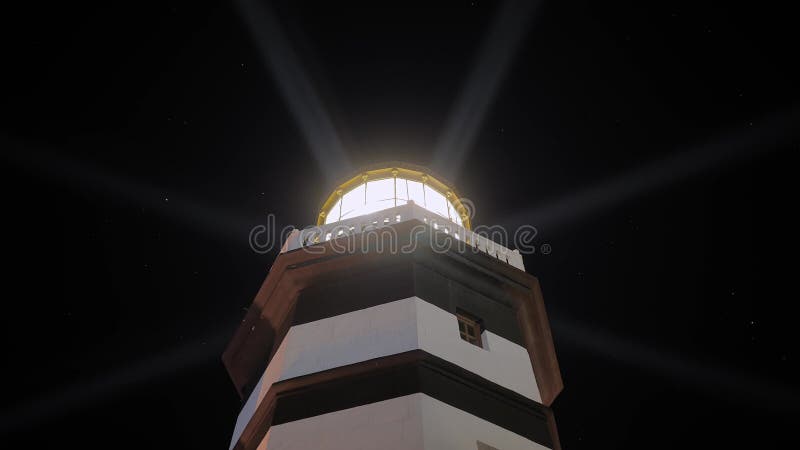 Time Lapse: Fast Moving Beams of Light Produced by Lighthouse at Night ...