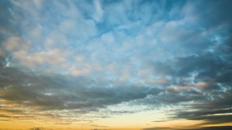 Time Lapse with Fast Moving Clouds on Blue Sky at Sunset. Stock Video ...