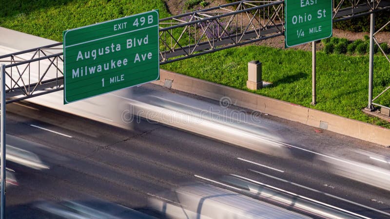 Time Lapse of Fast Rush Hour Traffic on the Expressway in the City ...