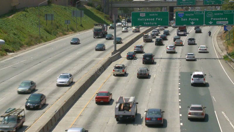 Time Lapse of Freeway Traffic in Downtown Los Angeles. Stock Video ...
