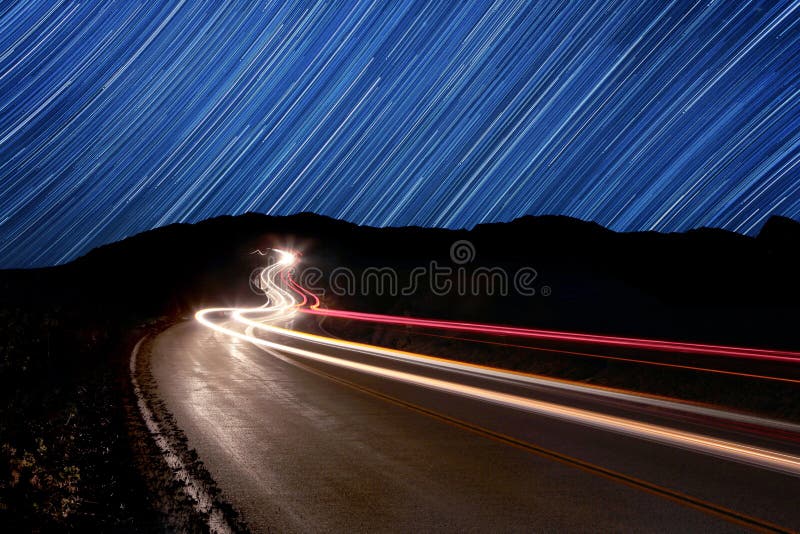 Time Lapse Image of the Night Stars Stock Photo - Image of geological ...