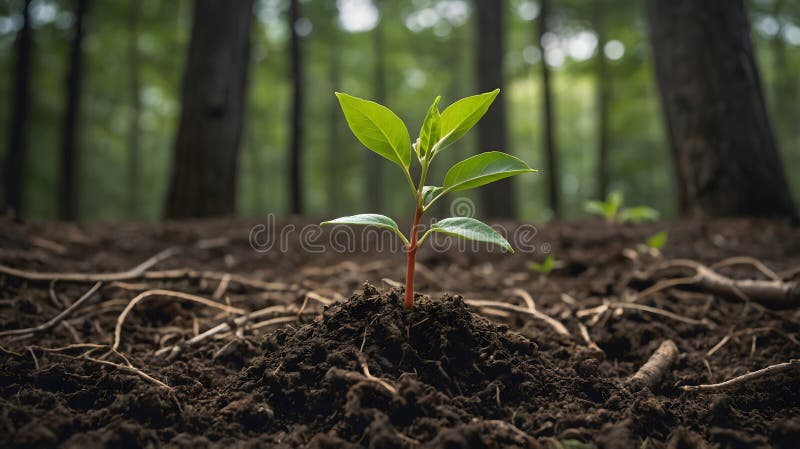 Time-Lapse of Sapling Growing into Tree Representing Long-Term Growth ...