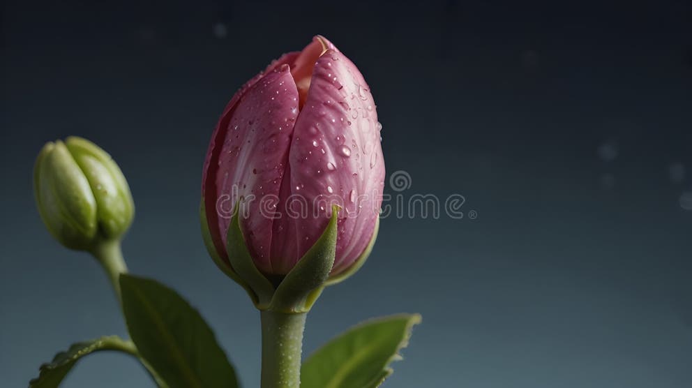 A Time-lapse-inspired Image of a Flower Bud Gradually Blooming Stock ...