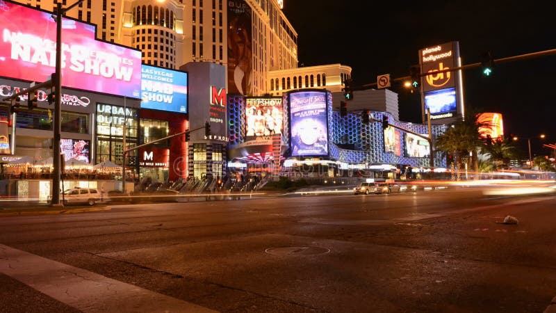 Time Lapse of the Las Vegas Strip at Night Stock Video - Video of ...
